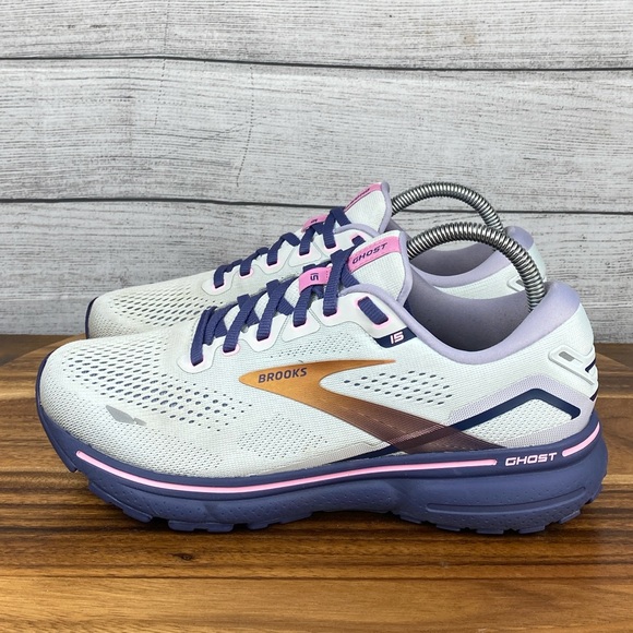 Brooks | Shoes | Brooks Ghost 5 Spa Blue Neo Pink Copper Running Shoe ...